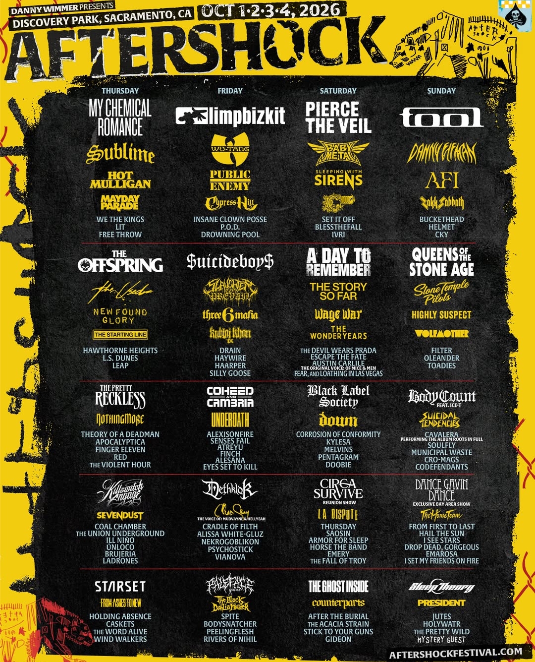 AFTERSHOCK 2026 Returns ft. My Chemical Romance, TOOL, more | Rocked